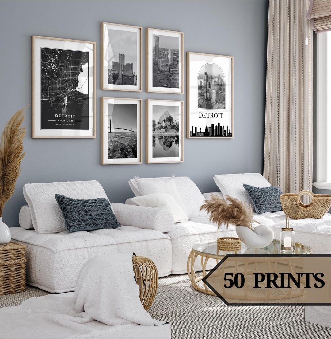 Detroit Print,detroit Poster,detroit Photos,detroit Art Print,set of 50 ...
