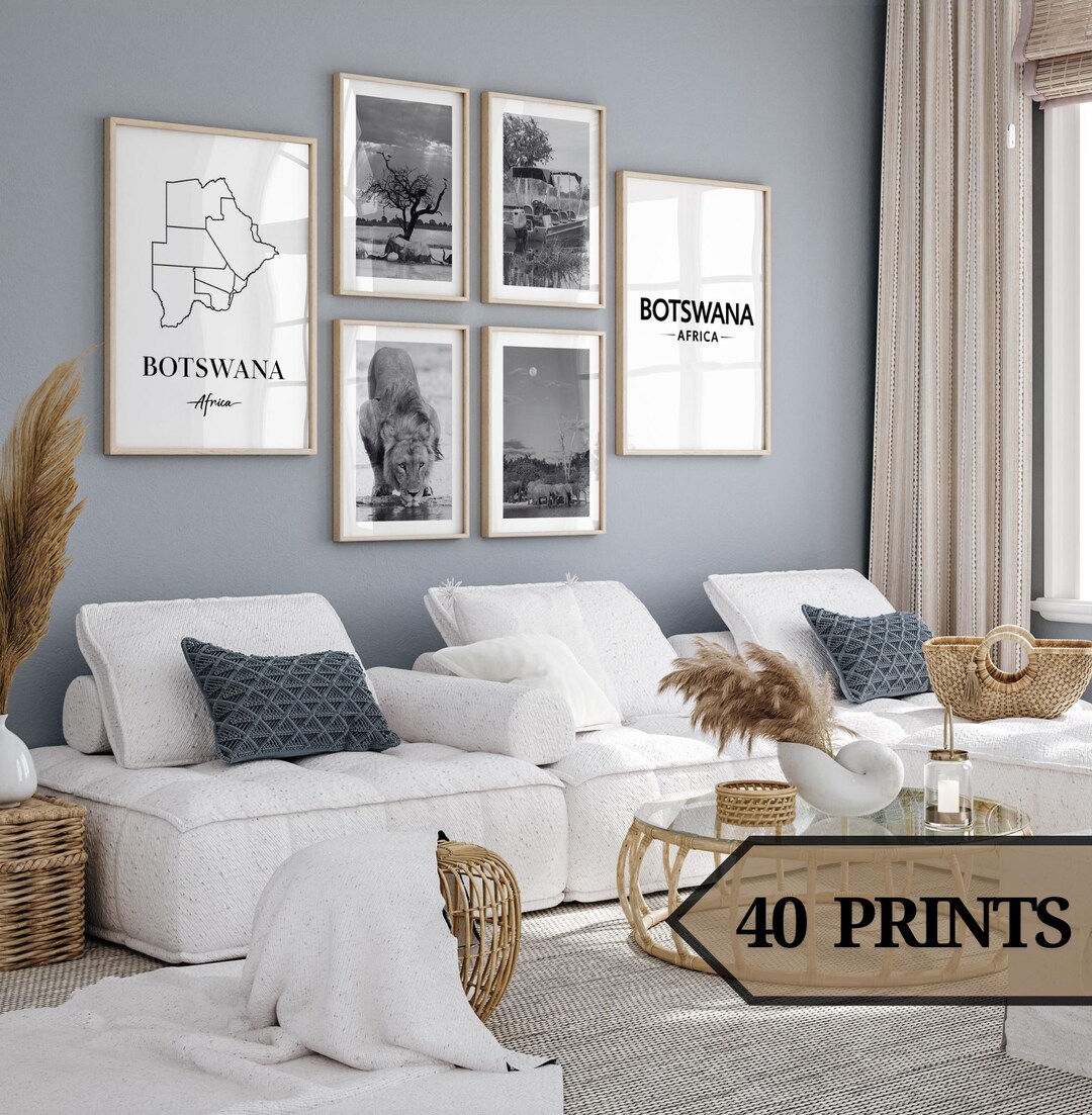 Botswana Poster,botswana Print,botswana Photo,botswana Map,set of 40 ...
