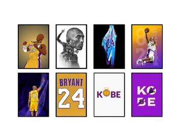 Kobe Bryant Poster, Kobe Bryant Print, Kobe Bryant Wall Art, Basketball ...