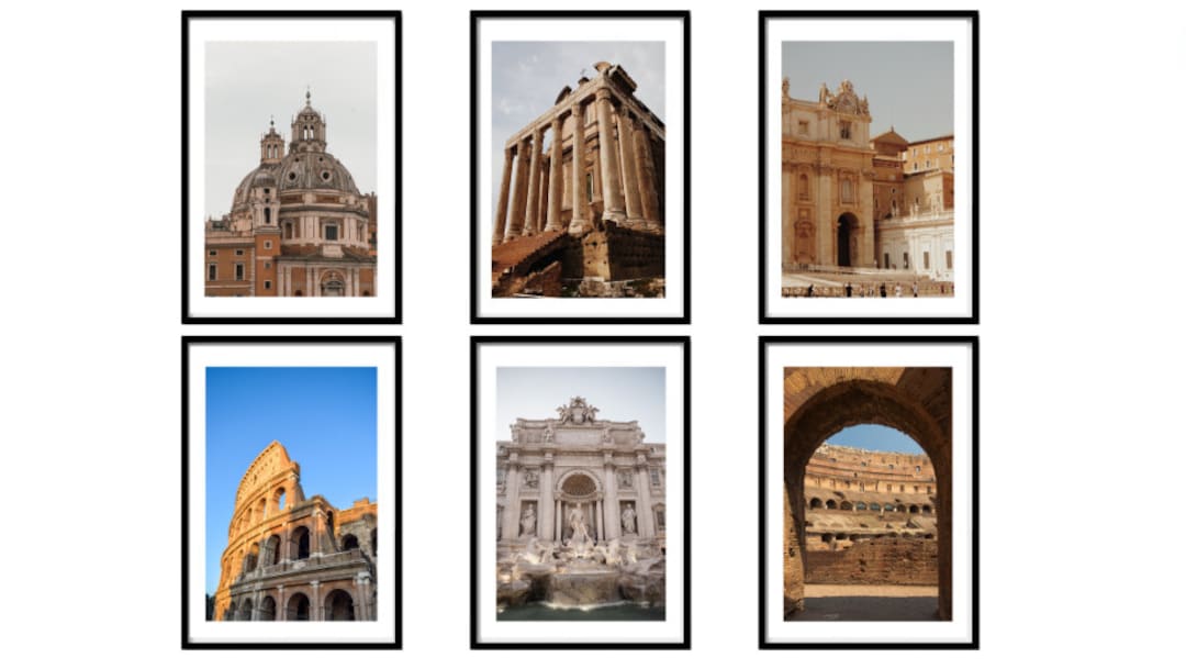 Italy Prints for Decorating a Modern Home,rome Art Print,set of 6 ...