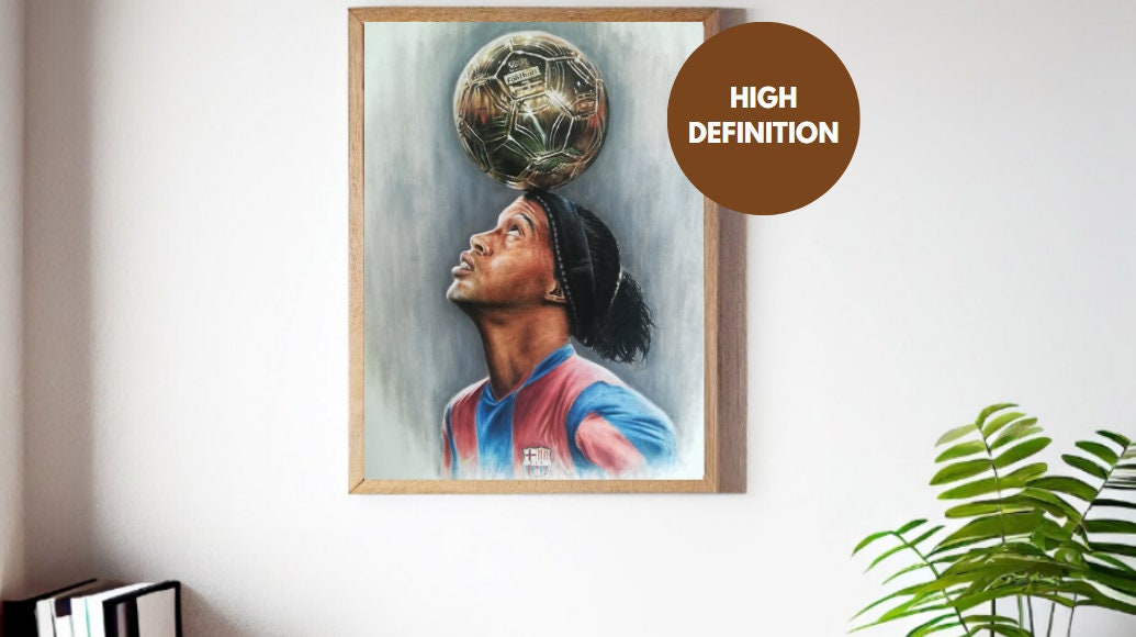 Ronaldinho Poster,ronaldinho Wall Art,ronaldinho Print,football Fan ...