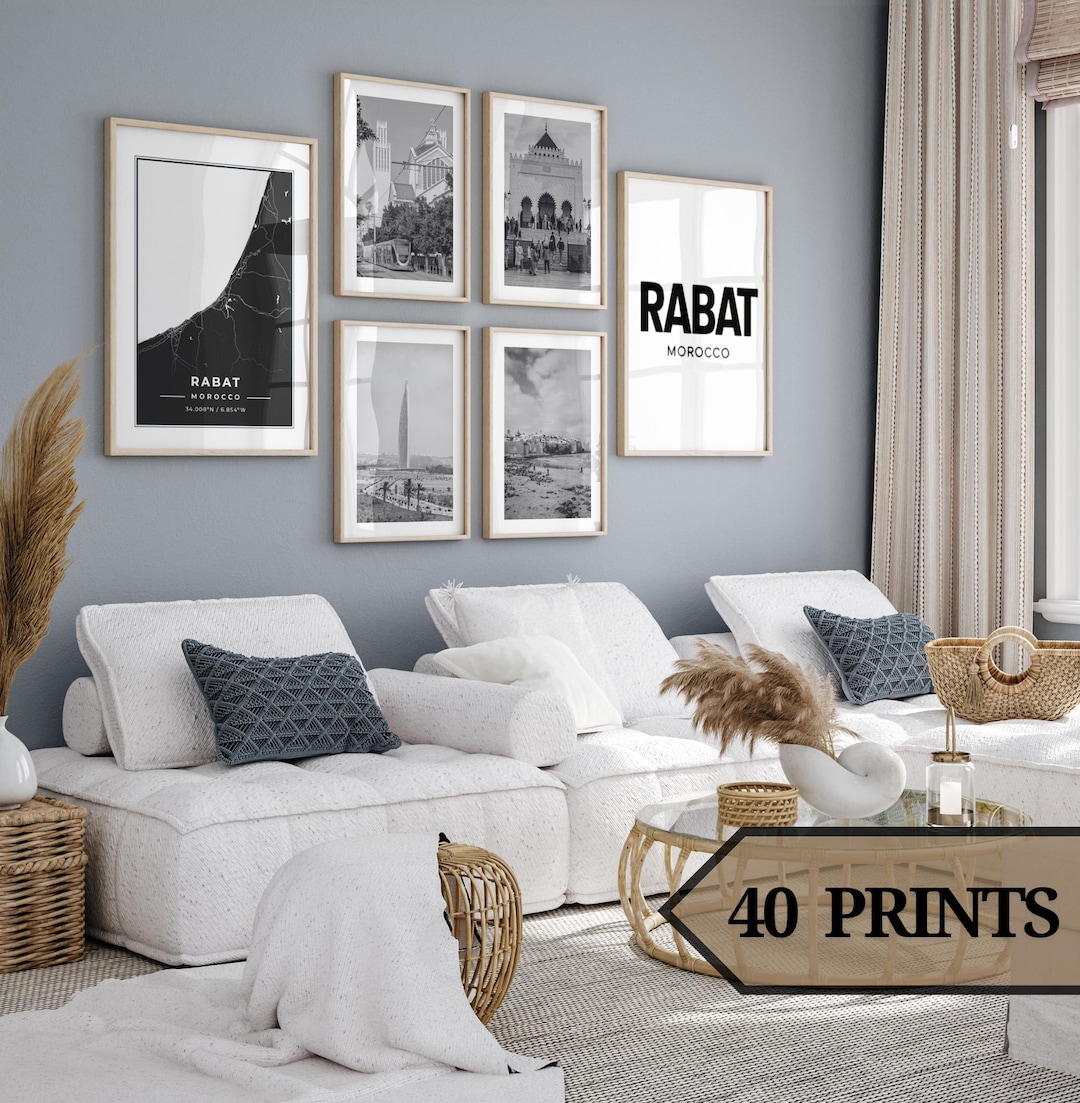 Rabat Poster,rabat Print,rabat Wall Art,rabat Map,morocco,set of 40. - Etsy