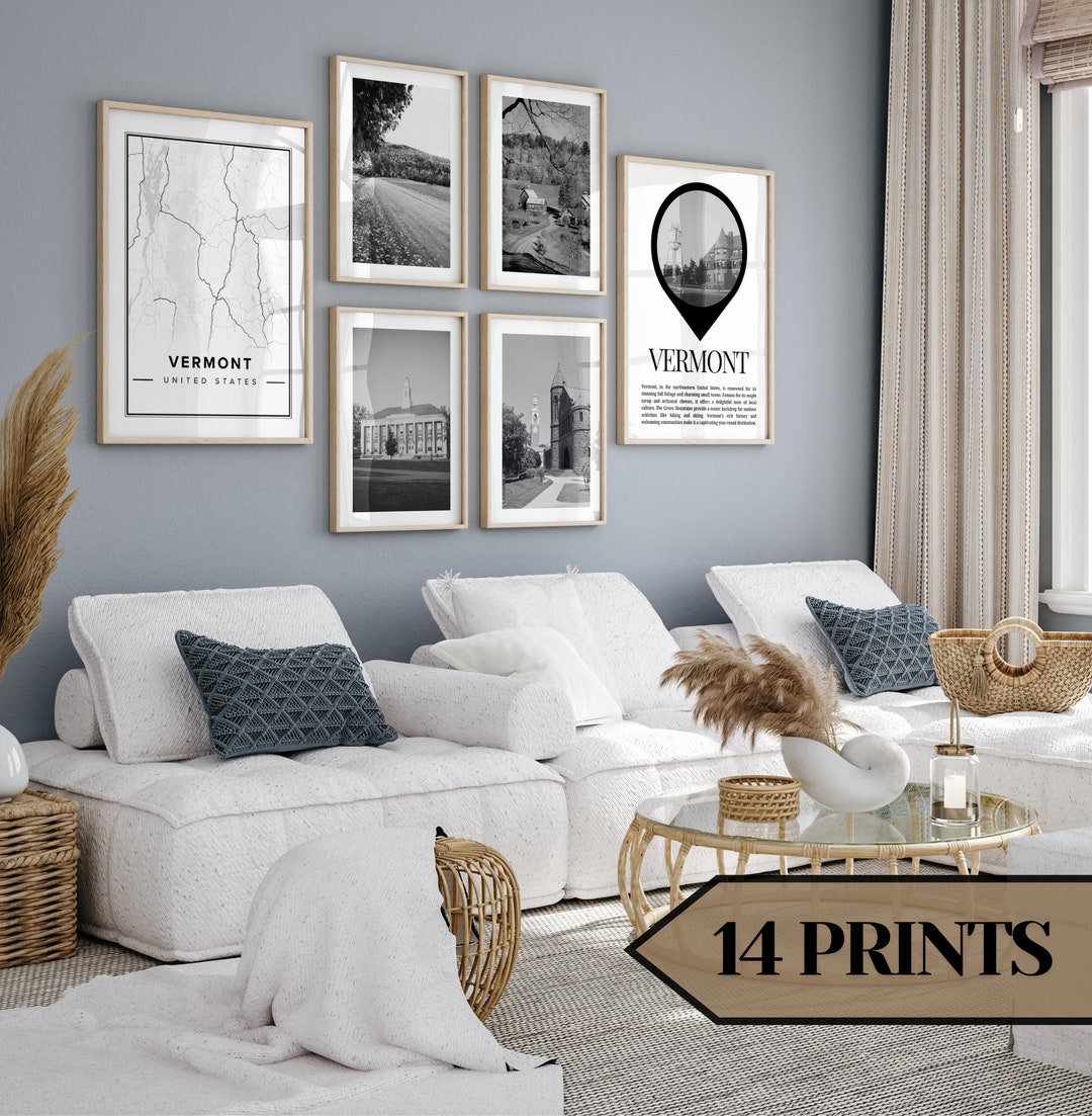 Vermont Posters,vermont Art,vermont Print,vermont Wall Art,map of ...