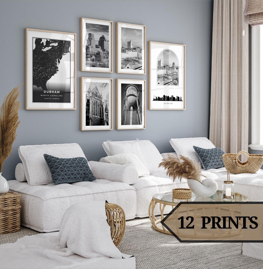 Durham Gallery Wall Art, Set of 12, Durham Black and White Photography ...