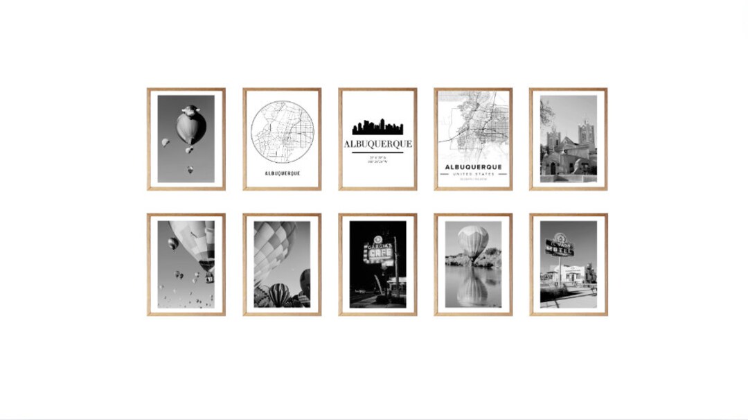 Albuquerque Art, Albuquerque Skyline, Albuquerque Wall Art, Albuquerque ...