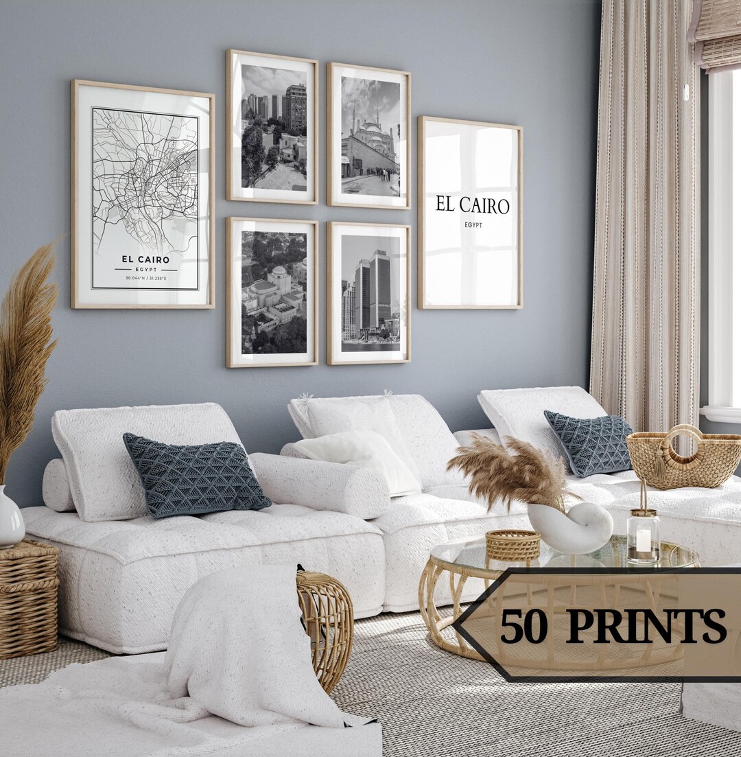 Cairo Poster Set of 50,cairo Wall Art,cairo Print,cairo Map,cairo ...