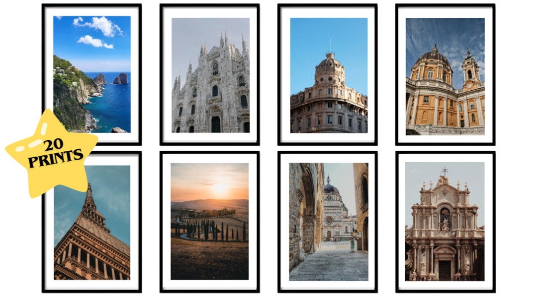 Italy Print,italy Set of 20 Prints for Decorating a Modern Home,italy ...