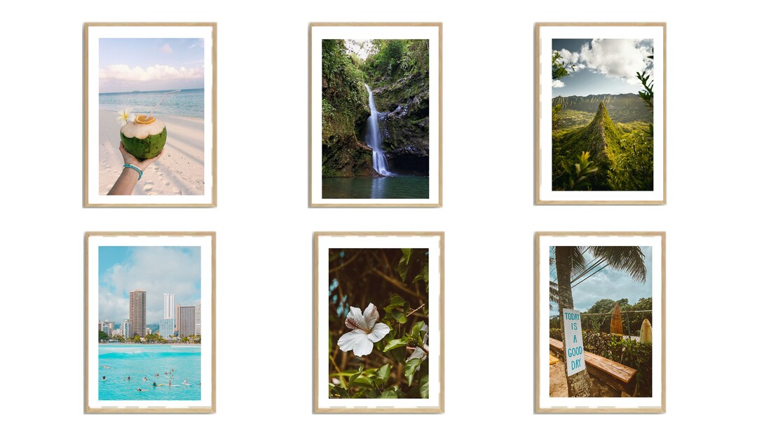Hawaii Art Set of Prints for Decor a Modern Home,hawaii Painting,hawaii ...