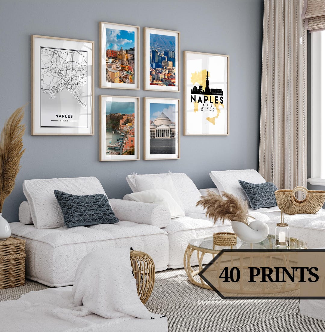 Napoli Wall Art Travel Poster Set of 40,napoli Digital Download Posters ...