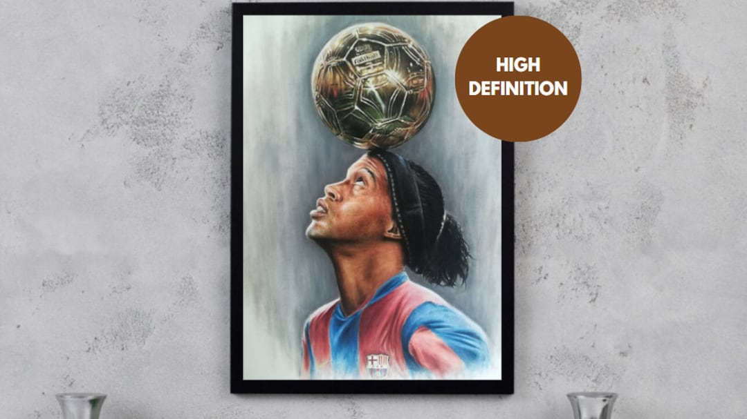 Ronaldinho Poster,ronaldinho Wall Art,ronaldinho Print,football Fan ...