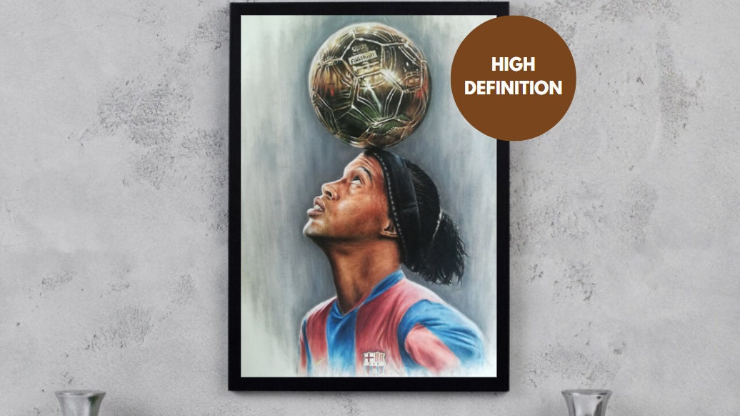 Ronaldinho Poster,ronaldinho Wall Art,ronaldinho Print,football Fan ...