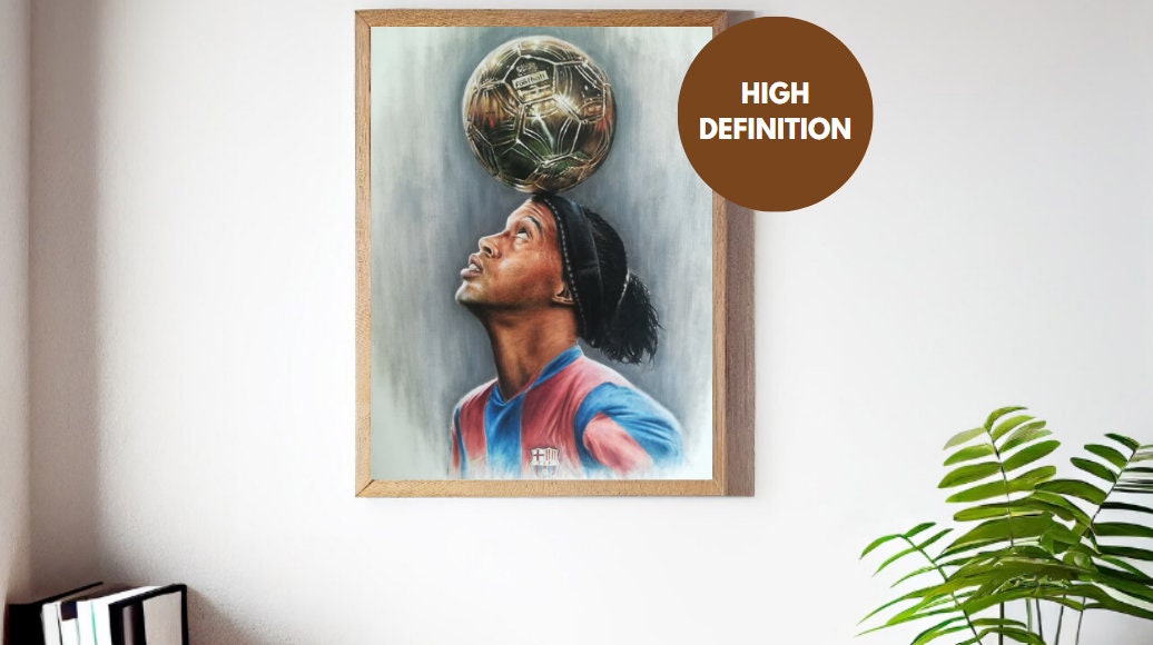 Ronaldinho Poster,ronaldinho Wall Art,ronaldinho Print,football Fan ...