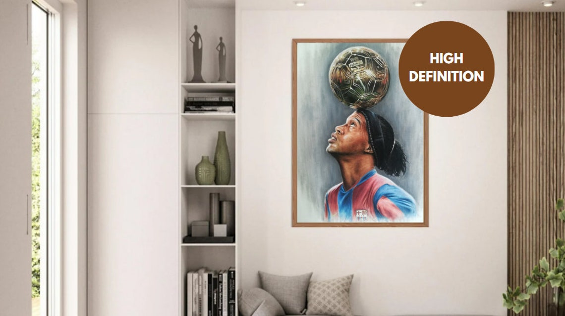 Ronaldinho Poster,ronaldinho Wall Art,ronaldinho Print,football Fan ...