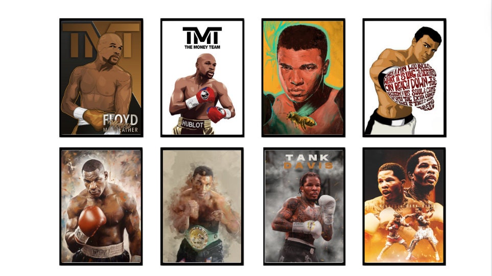 8 Poster of the Best Boxers Like Floyd Mayweather,muhammad Ali,myke ...