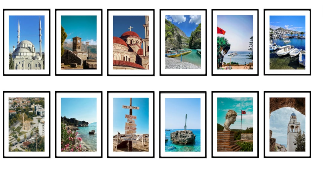 Albania Wall Art Set of 12 Prints for Decorating a Modern Home,albania ...