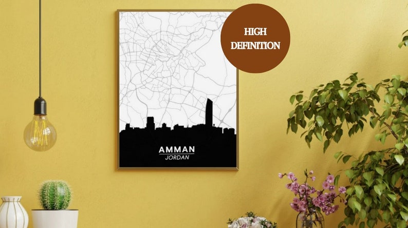 Amman Jordan Prints,amman Jordan Poster,amman Art,amman Skyline,amman ...