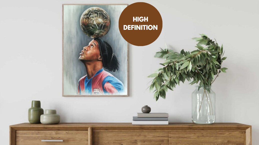 Ronaldinho Poster,ronaldinho Wall Art,ronaldinho Print,football Fan ...