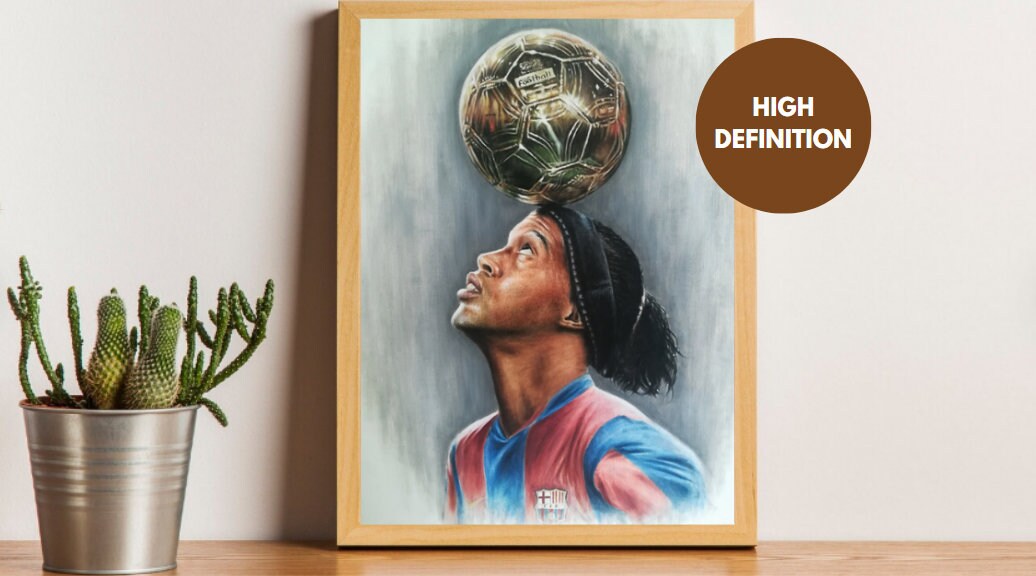 Ronaldinho Poster,ronaldinho Wall Art,ronaldinho Print,football Fan ...