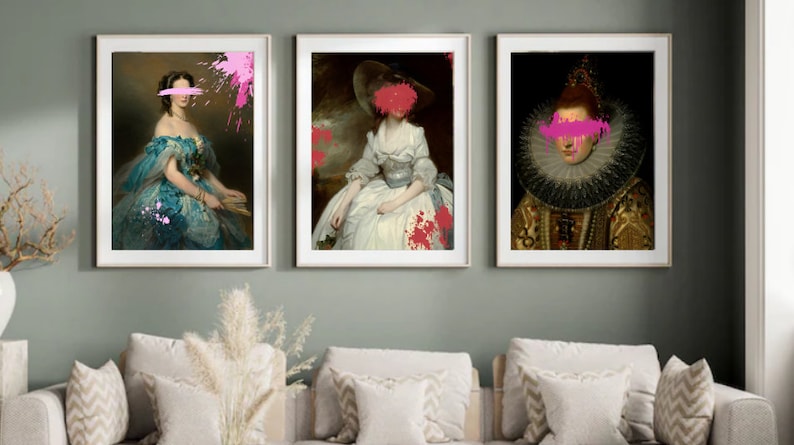 Renaissance Art Print Set of 3,eclectic Wall Art Set,renaissance Art ...