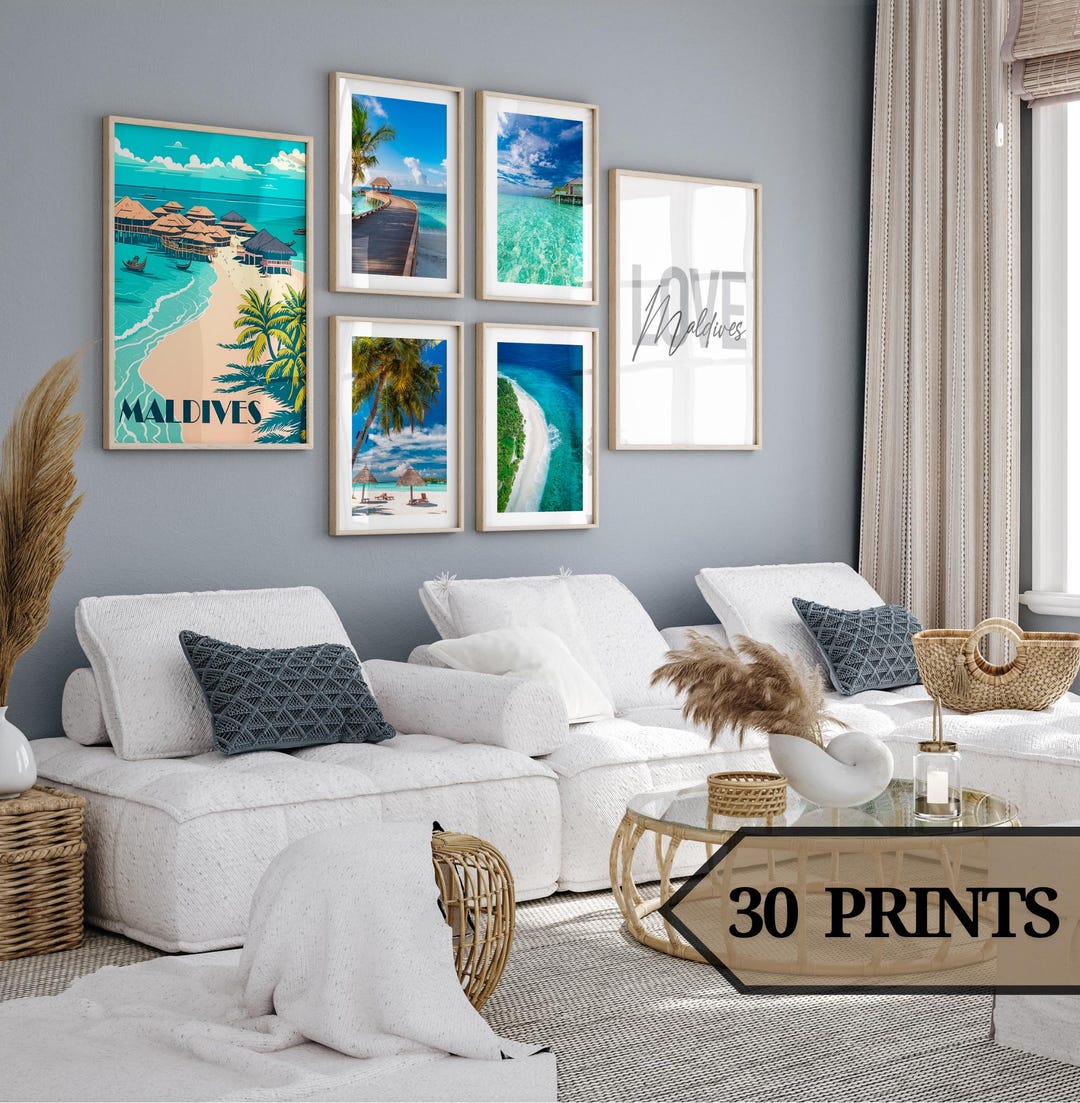 Maldives Print,maldives Art,maldives Poster,maldives Photo,set of 30 ...