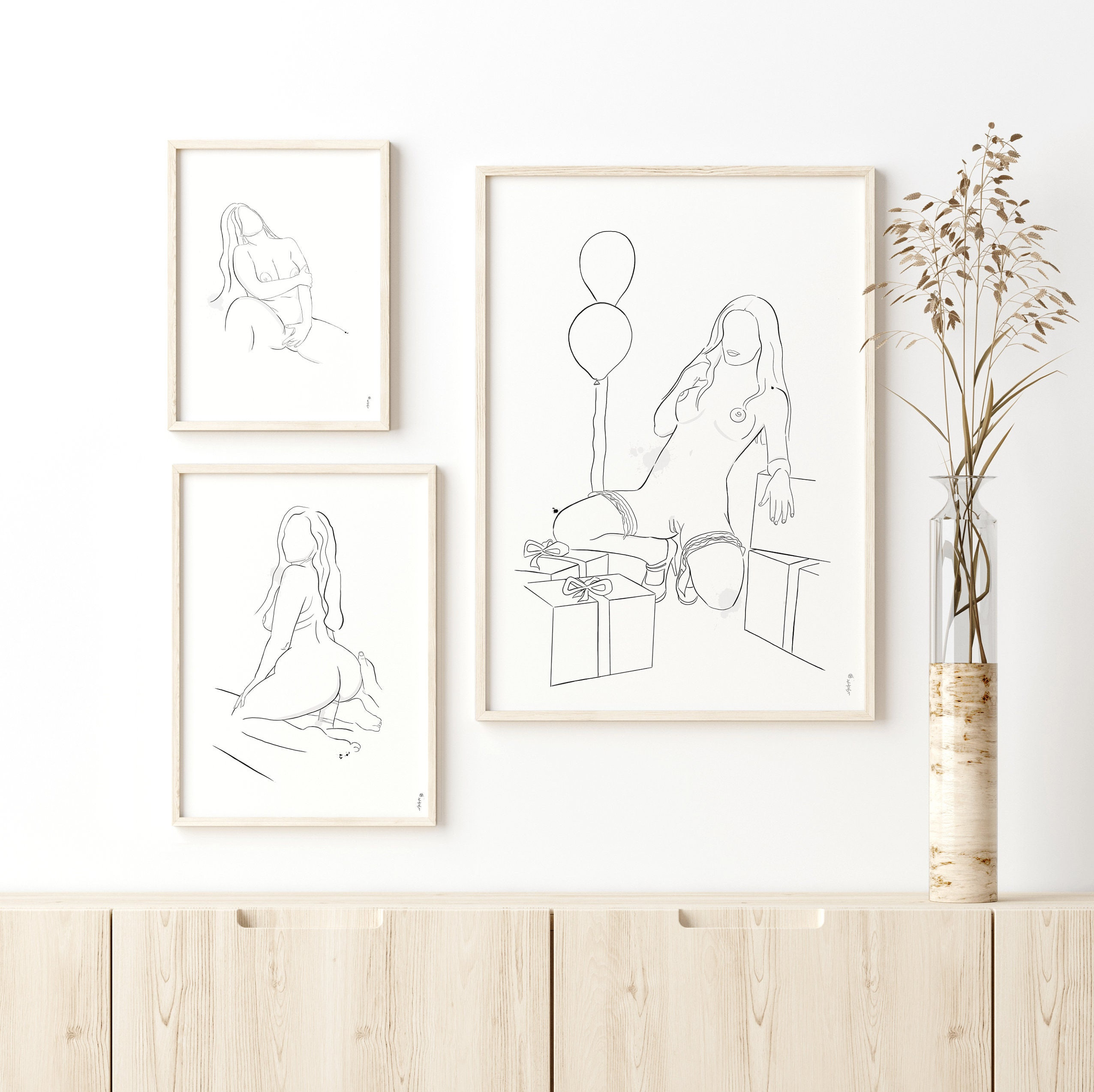 Erotic Line Art, Lesbian Sex Art, Sensual Couple Line Art, Intimate ...