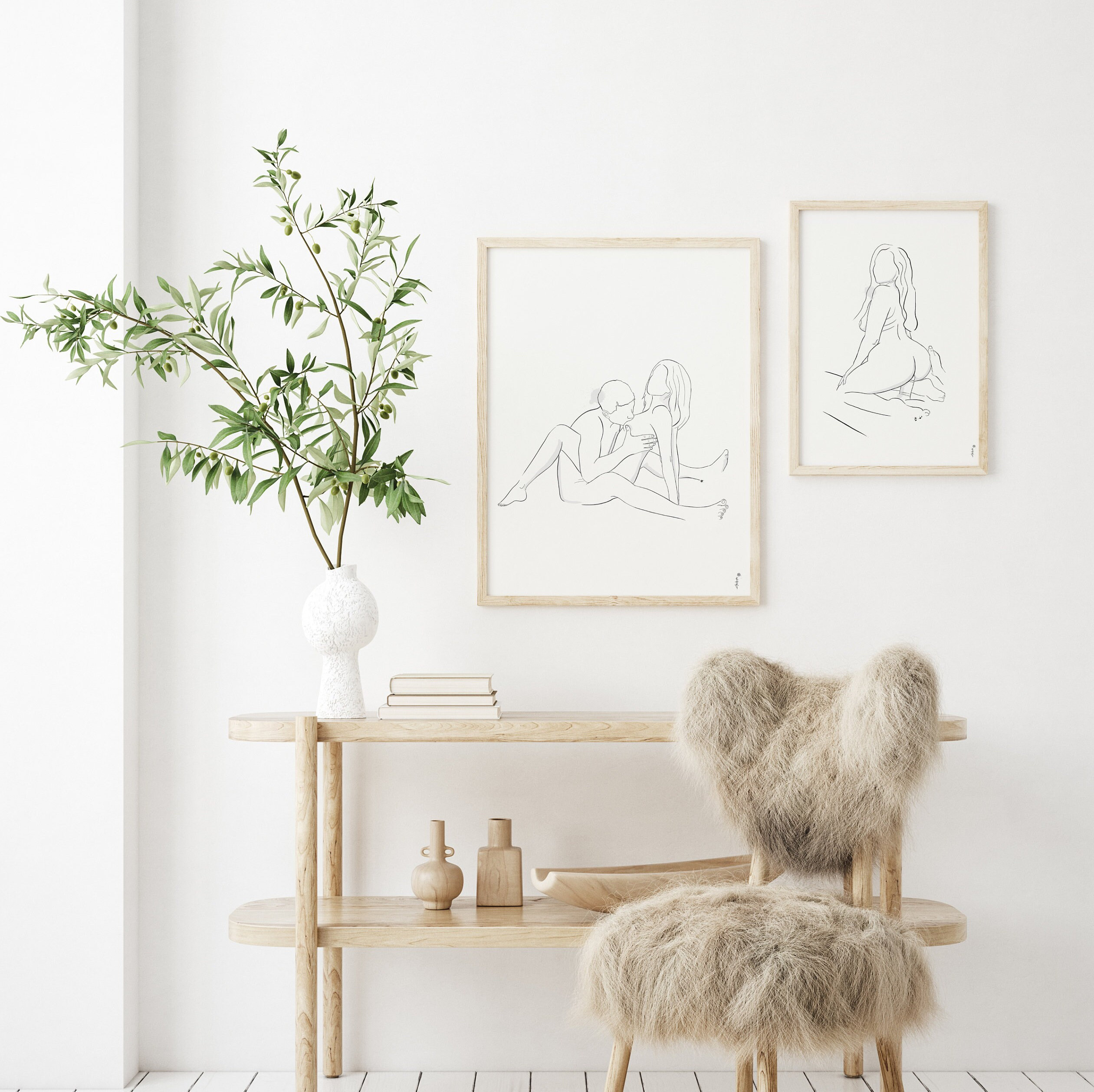 Sensual Couple Line Art Intimate Couple Art Couple Having Sex Art Sex Illustration Print