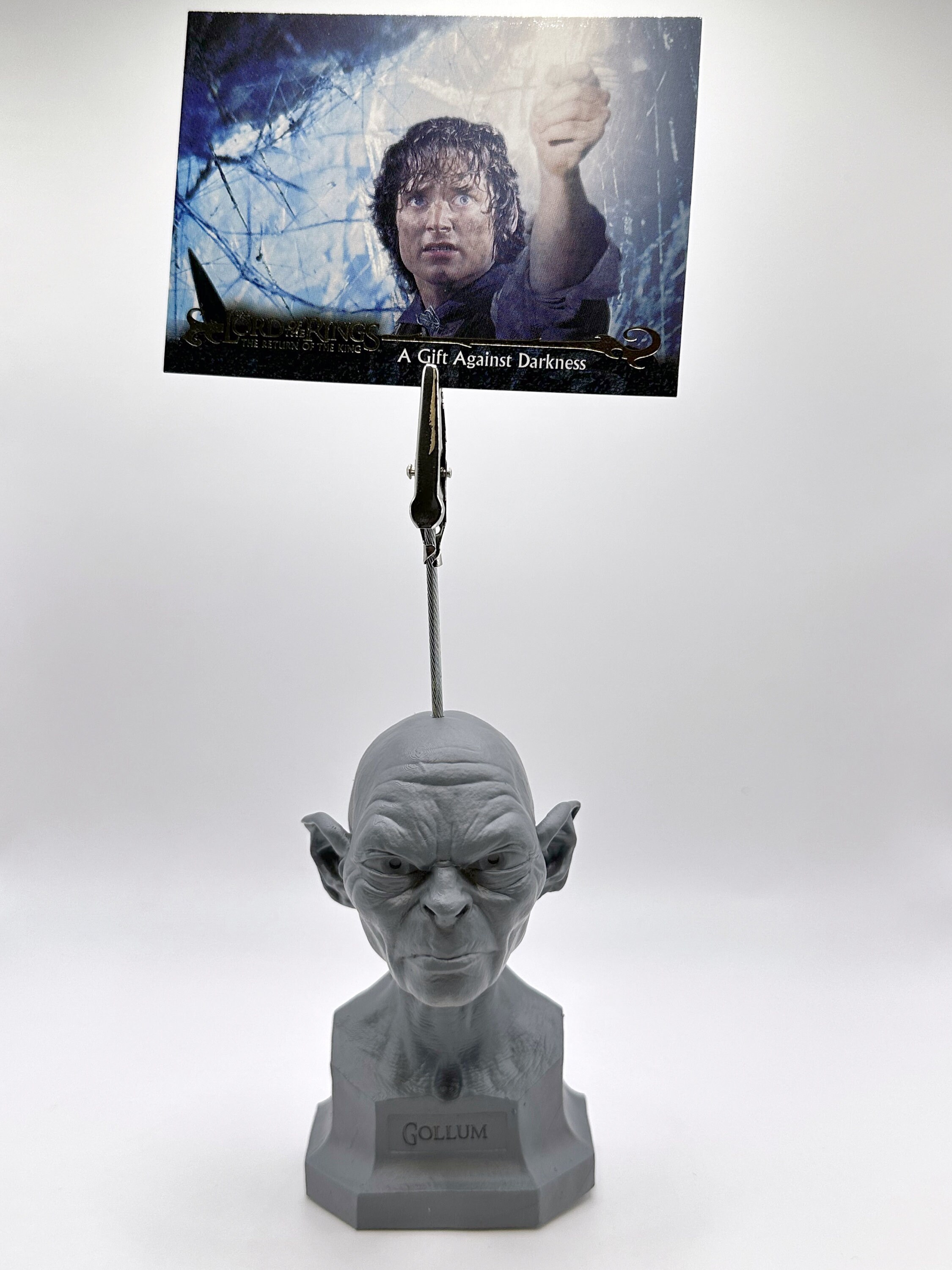 Gollum Statue Gollum Bust Photo Holder LOTR Topps Card - Etsy