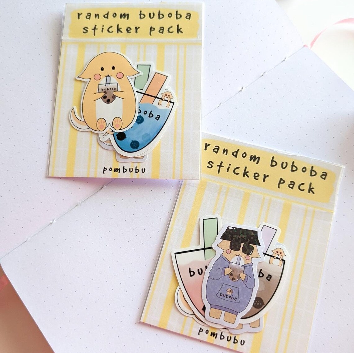Bubble Tea Vinyl Sticker Packs - Etsy