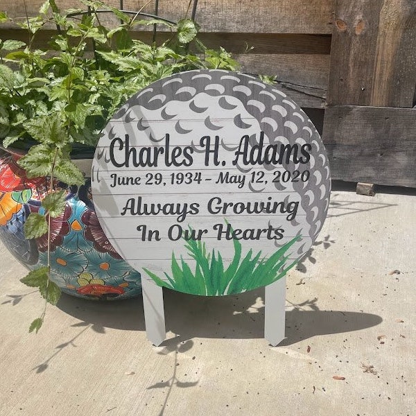 Golf Grave Site Marker - Etsy