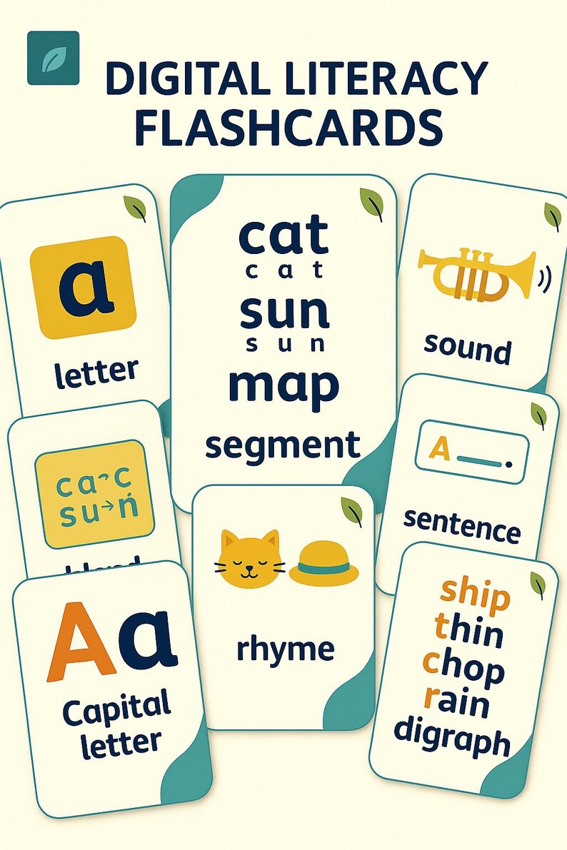 Early Years LITERACY Flashcards | Learning Cards for EYFS, Preschool ...