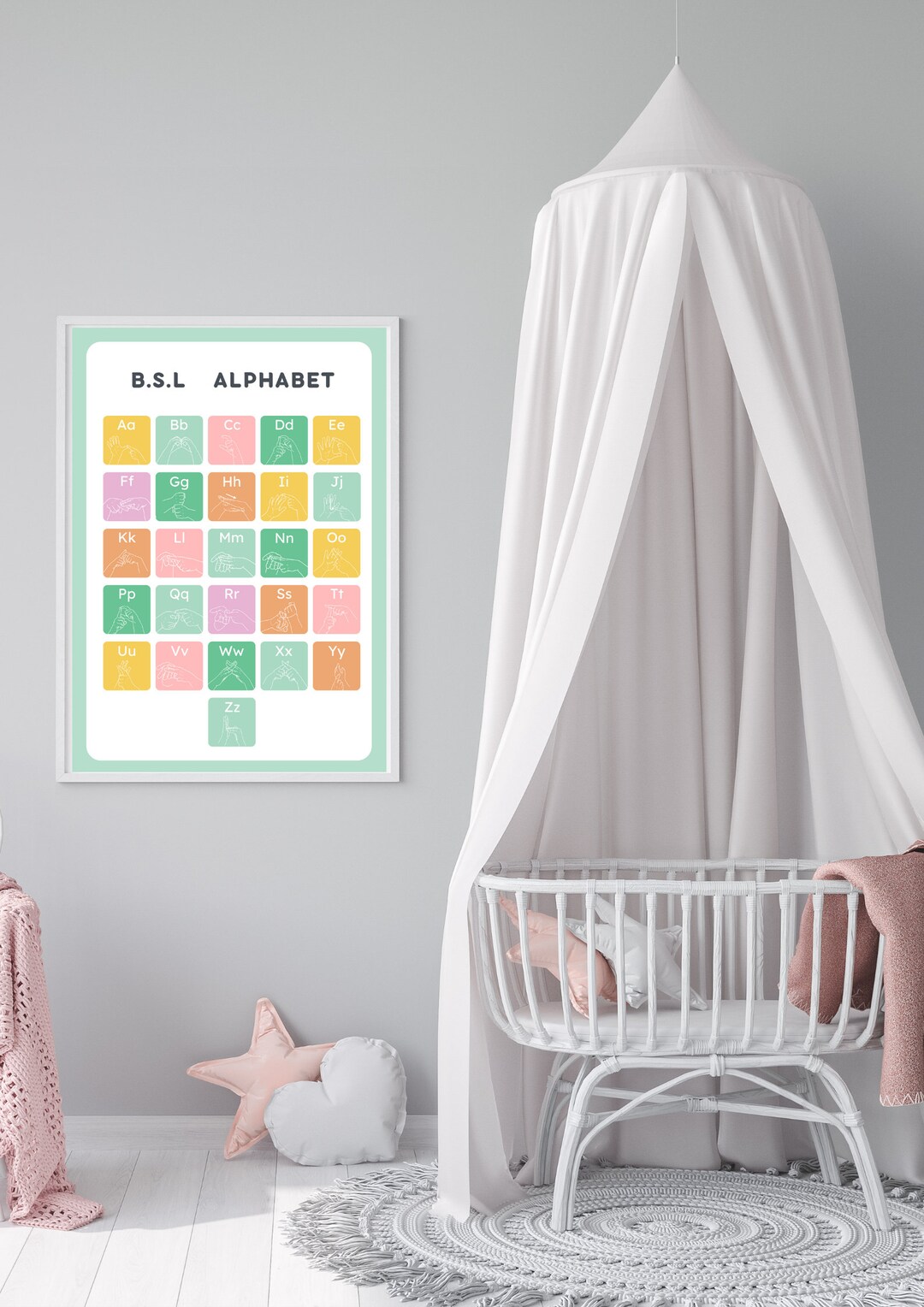 BSL Alphabet Poster With Flashcards - Etsy