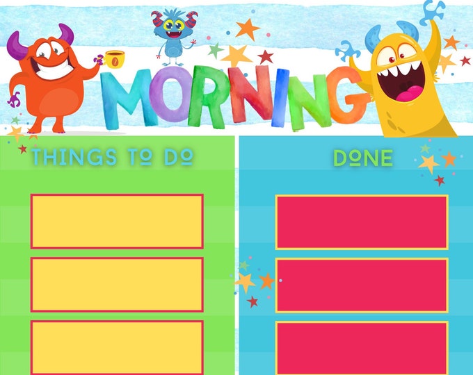 Silly Monster Responsibility Chart | BUSY BOOK FORMAT | Digital ...