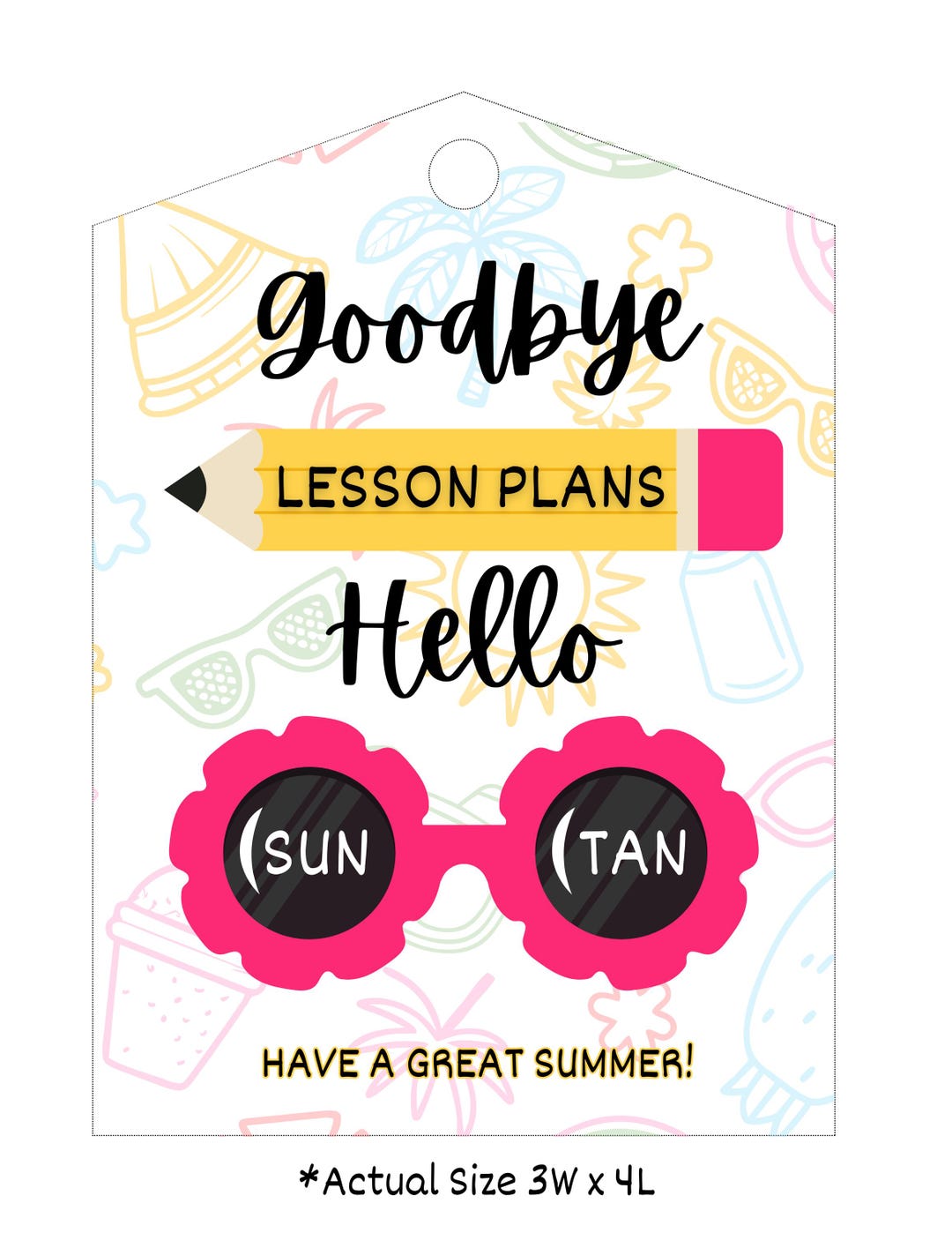 Digital Download: End of Year Gift Tag | Teacher Appreciation Gift - Etsy