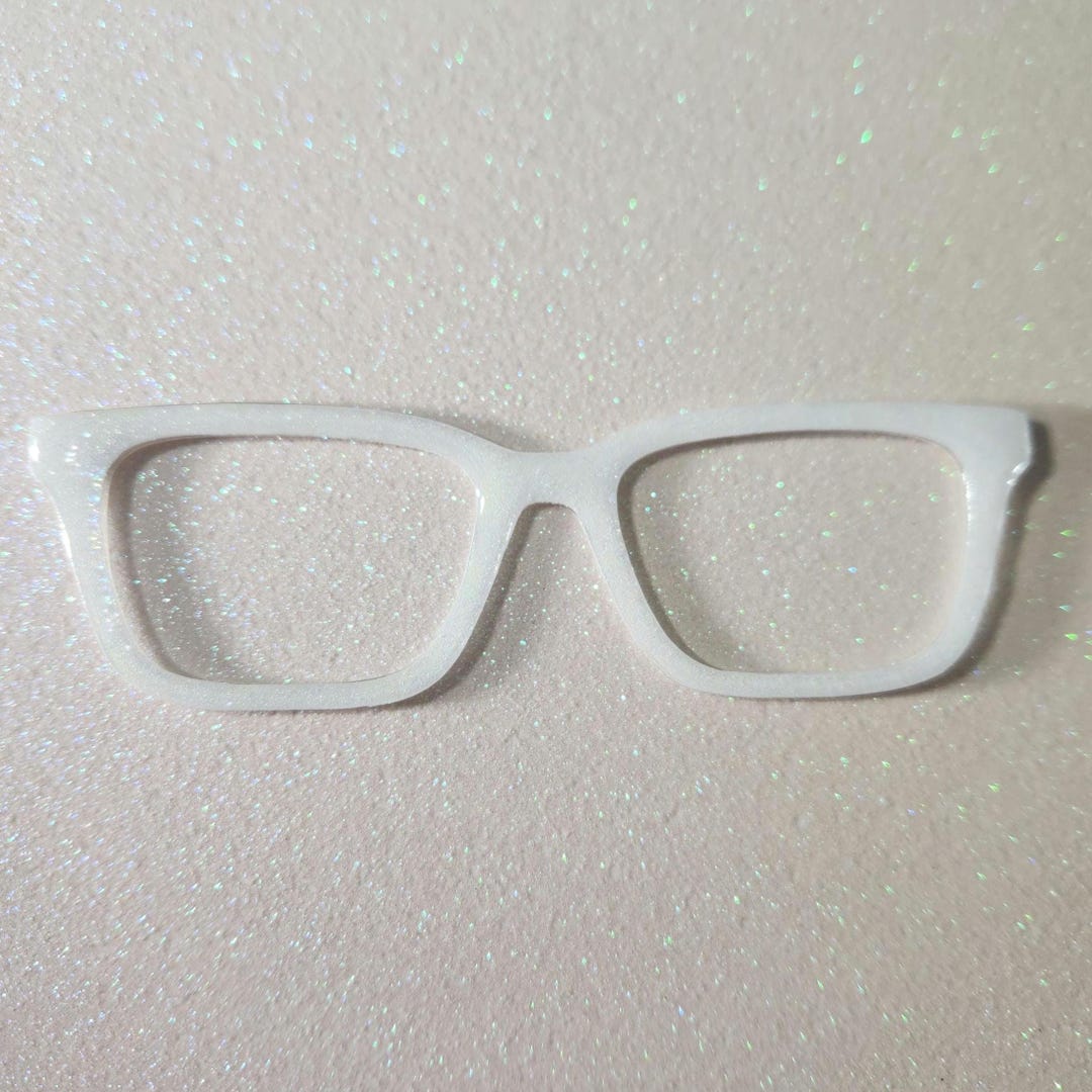 Iridescent White Magnetic Glasses Topper - Etsy