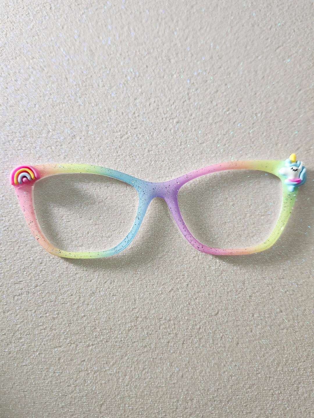 Rainbow Unicorn Cotton Candy Custom Magnetic Glasses Topper - Etsy