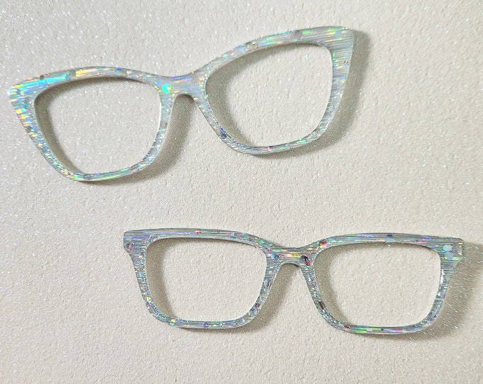 Silver Holographic Custom Magnetic Glasses Topper - Etsy