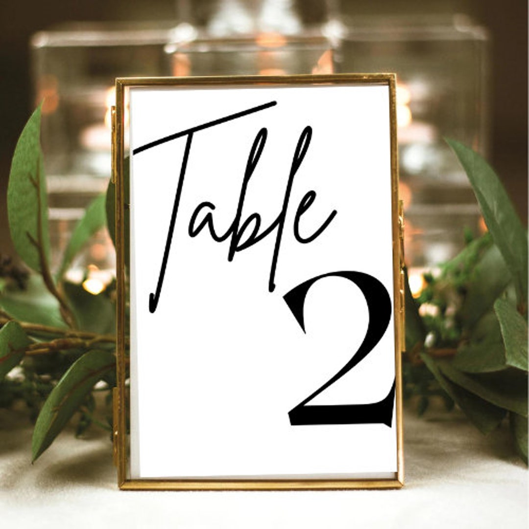 Downloadable PDF Wedding or Banquet Table Numbers - Etsy