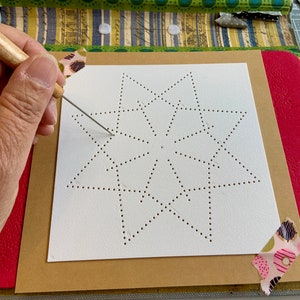 Lone Star - Template ONLY for Punched Paper Embroidery - Etsy