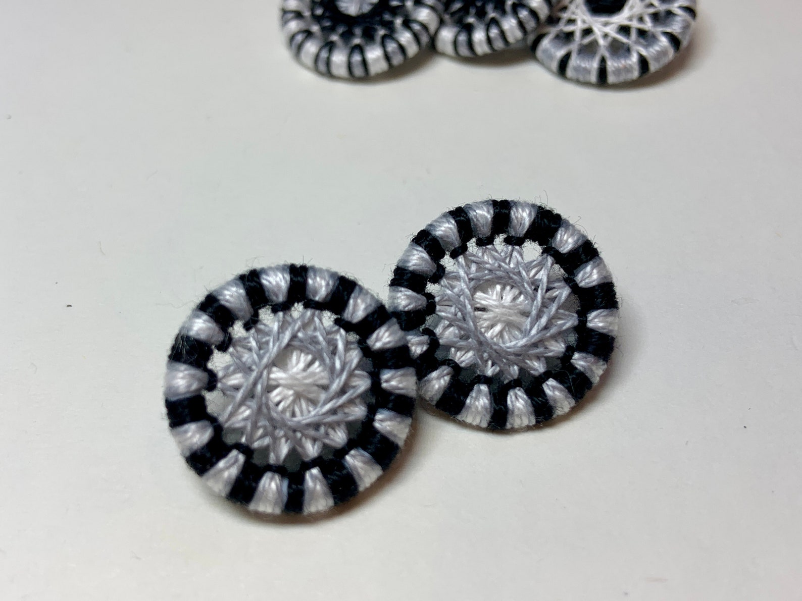 Newsprint Black White Grey 3/4 Inch Buttons Set of 6 - Etsy