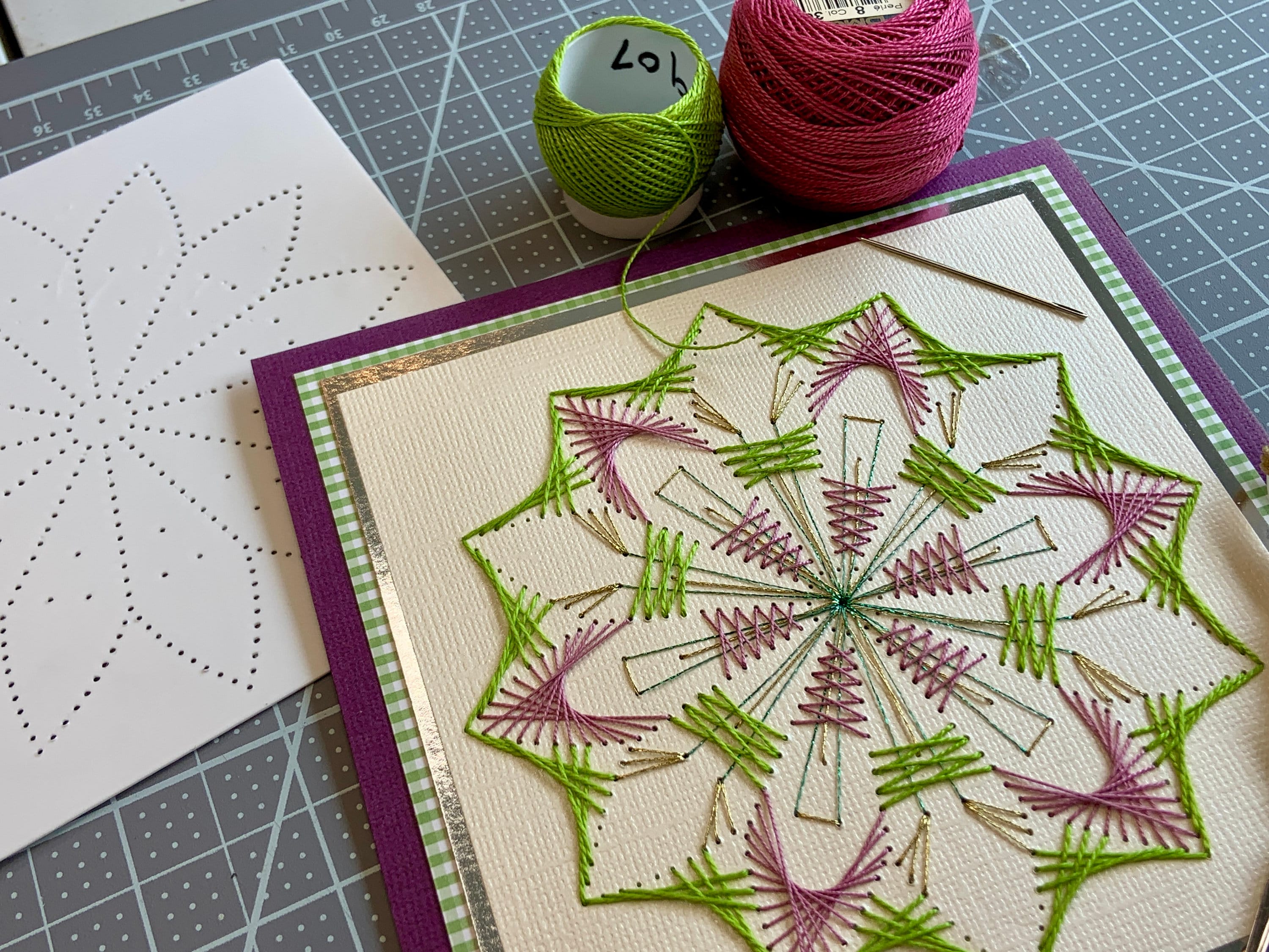 Cosmos - Template ONLY for Punched Paper Embroidery - Etsy