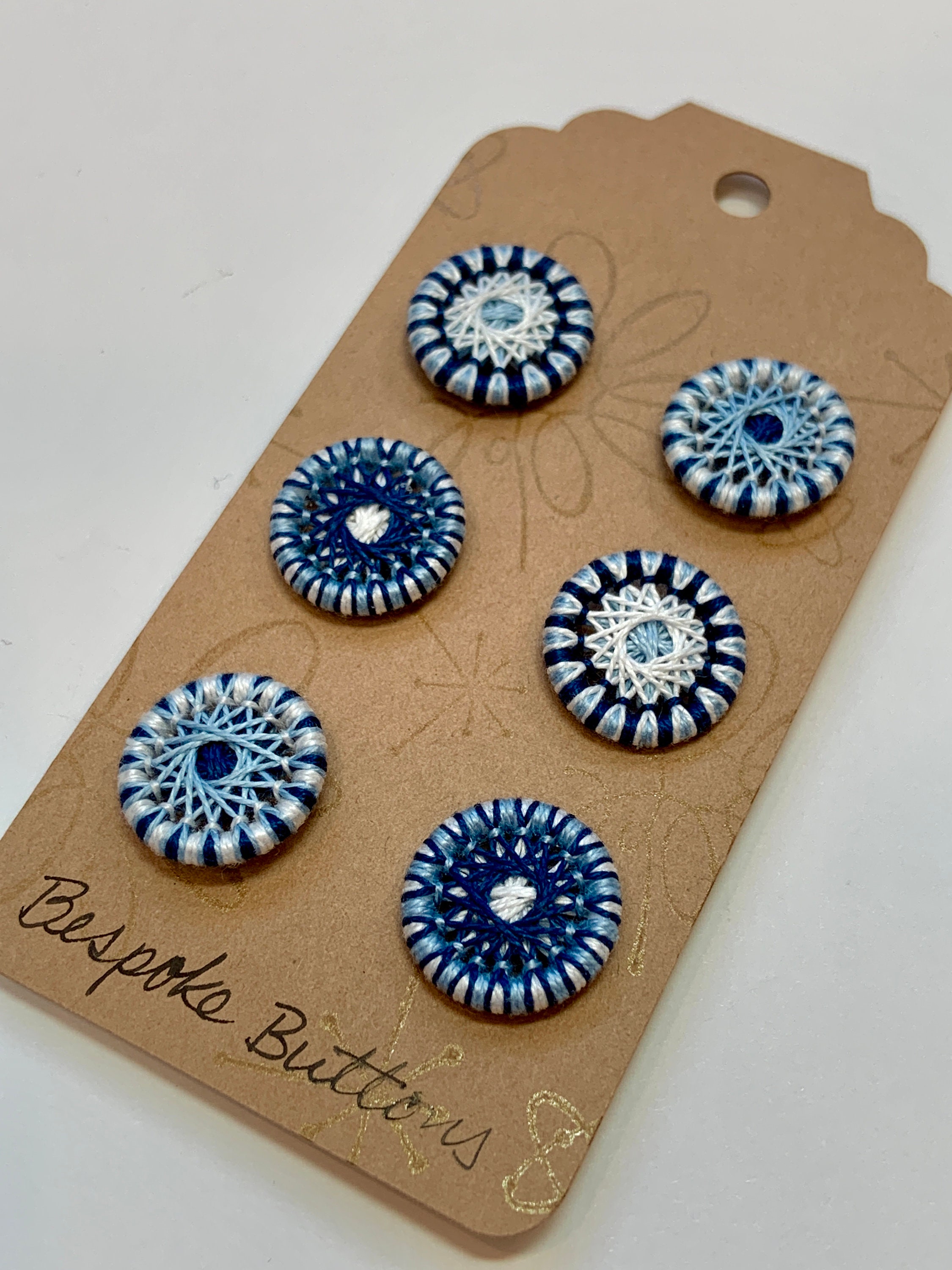 Blue Chill 3/4 Inch Buttons -- Set of 6 - Etsy
