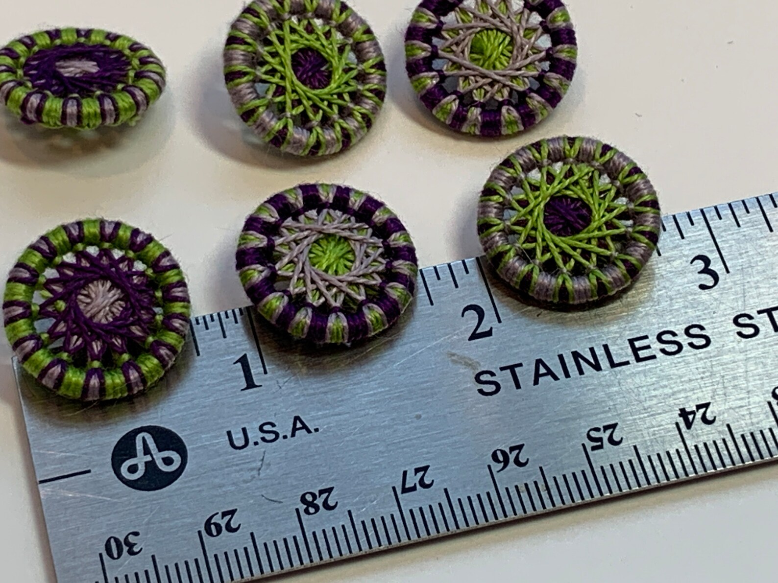 Mini Iris 3/4 Inch Buttons -- Set of 6 - Etsy