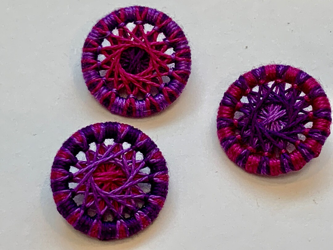 Magenta 3/4 Inch Buttons -- Set of 3 - Etsy