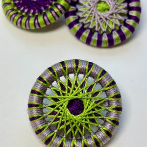 Iris 1-1/8 Inch Buttons -- Set of 3 - Etsy