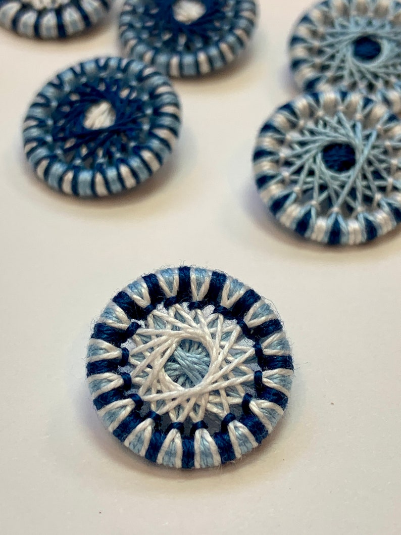 Blue Chill 3/4 Inch Buttons -- Set of 6 - Etsy