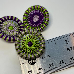 Iris 1-1/8 Inch Buttons -- Set of 3 - Etsy