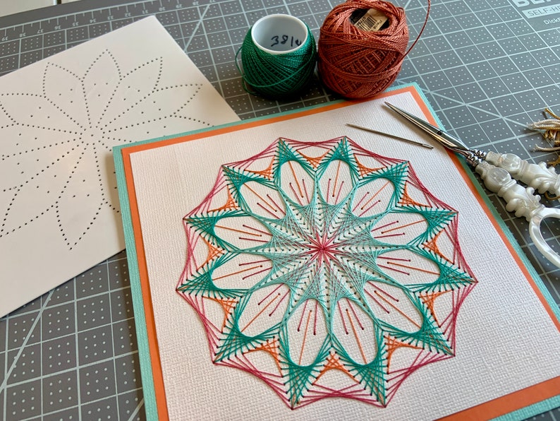 Cosmos - Template ONLY for Punched Paper Embroidery - Etsy