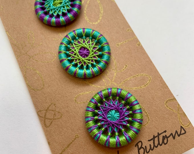 Burano One Inch Buttons -- Set of 3 - Etsy