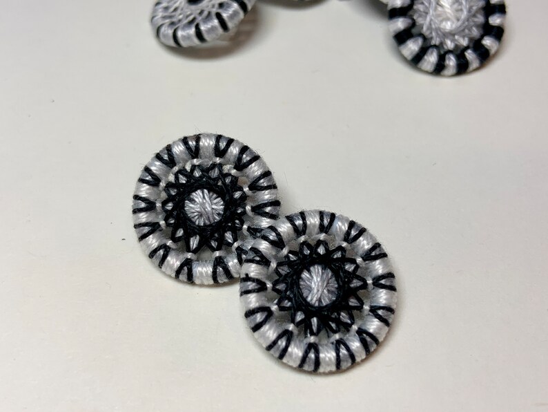 Newsprint Black White Grey 3/4 Inch Buttons Set of 6 - Etsy