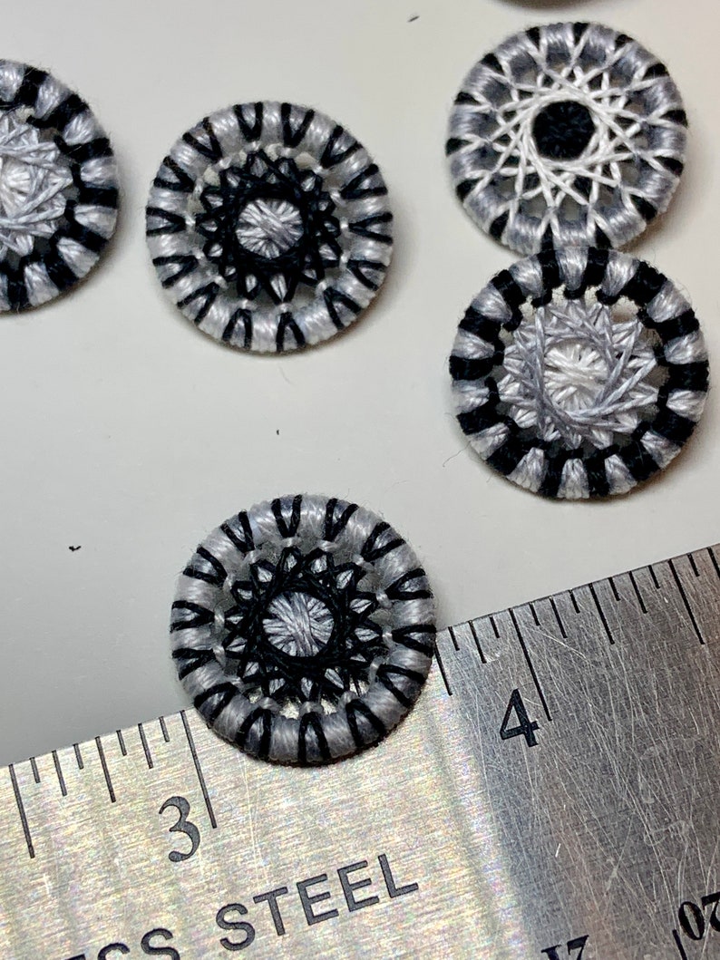 Newsprint Black White Grey 3/4 Inch Buttons Set of 6 - Etsy